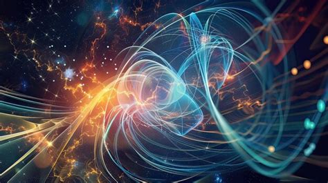 Virtual Wave Fractal Waves And Lights Premium Ai Generated Image