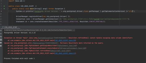 Pyn3rd On Twitter CVE 2022 31197 PostgreSQL JDBC Driver SQL Injection Https T Co SAfVGNWFyd