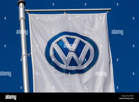VW logo flag,Germany, Europe Stock Photo - Alamy