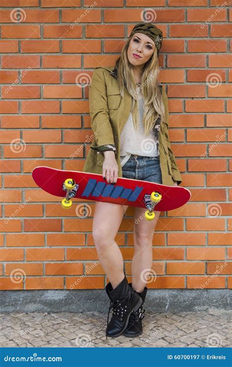 Skater Girl Stock Image Image Of Skateboarding Female 60700197