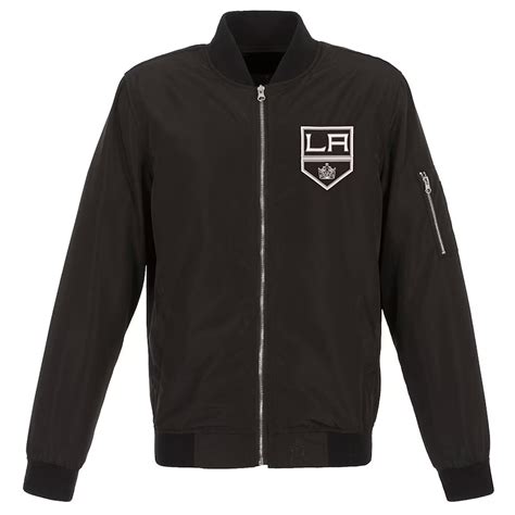 Lightweight Los Angeles Kings Black Nylon Bomber Jacket Jackets Masters