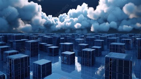 Safeguarding Cloud Data Centers A Visual 3d Representation Powerpoint Background For Free