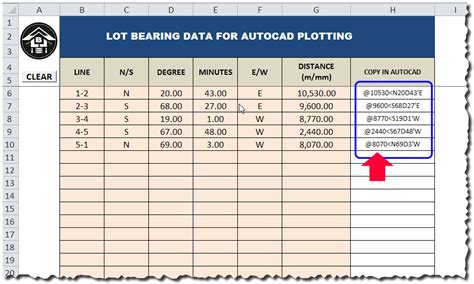 How To Plot Lot Bearing In Autocad