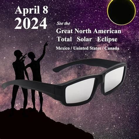 Gafas de eclipse solar aprobadas 2024 en marco de plástico duradero
