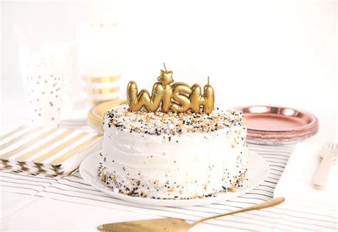 Wish Birthday Cake Candle Candle Cake Topper Etsy