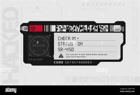 Cyberpunk Decal Vector Sticker Label In Futuristic Style Sci Fi Signs Inscriptions And