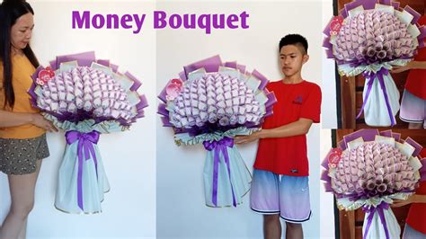 Money Bouquet Tutorial 70pcs Diybouquet Moneybouquet Youtube