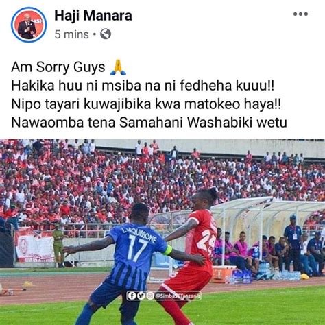 Haji Manara Afunguka Baada Ya Simba Kutolewa Im Sorry Guys”
