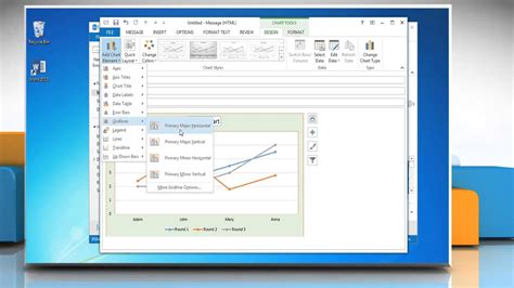 How To Show Hide Gridlines In Line Graphs In Outlook Youtube