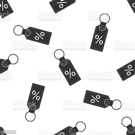 흰색 배경에 비율 태그 아이콘 완벽 한 패턴을 할인 태그 기호 쇼핑 특별 한 제공 기호입니다 할인 쿠폰 기호 평면 디자인입니다 벡터 일러스트 레이 션 가격에 대한 스톡 벡터