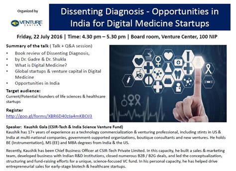Dissenting Diagnosis Opportunities In India For Digital Medicine Startups Csir Urdip Pune
