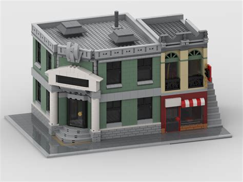 Lego Moc M 06 Modular Pizzeria 60292 Mod By Brickosaurus