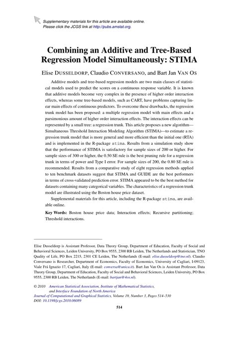 Pdf Combining An Additive And Tree Based Regression Model