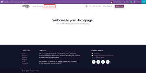 how to create backend records from website forms in odoo 18