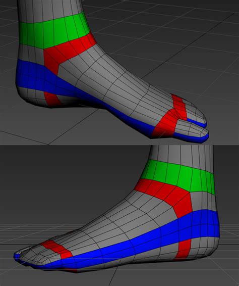 Feet Topology And Edge Loops Character Modeling Maya Modeling Face
