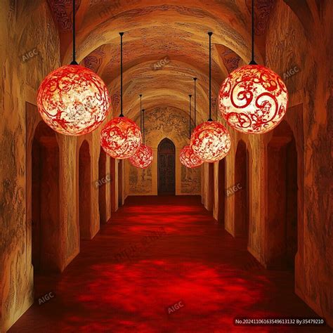 Ai创作图红色灯笼走廊 红灯笼走廊 喜庆灯笼隧道 红灯笼通道 婚礼灯笼走廊 宫灯拱门通道 红色婚礼通道 挂着红灯笼的走廊 中式婚礼走廊 走廊红灯笼 喜庆拱门廊道 过道走廊喜庆图片 挂红灯笼的
