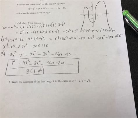Solved Consider The Curve Satisfying The Implicit Equation