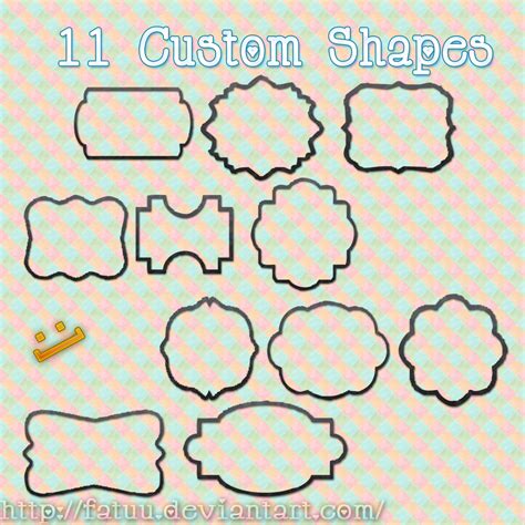 Custom Shapes For Photoshop By Fatuu On Deviantart