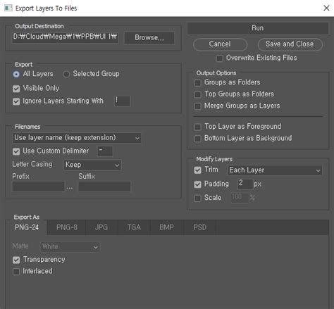 Script Exports Invisible Layers · Issue 164 · Antipalindromephotoshop