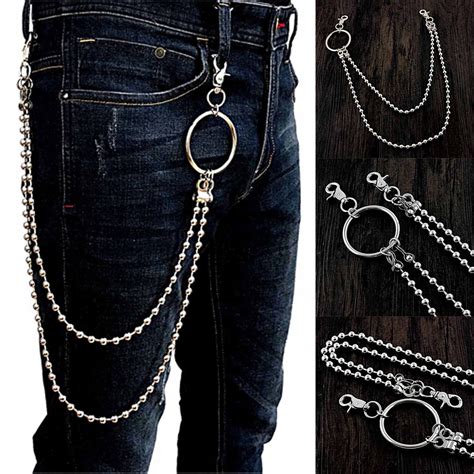 Alloy Pearl Punk Chain Punk Pants Chain With Rhinestone And Pearls 43cm