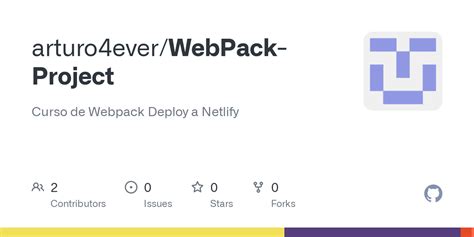 github arturo4ever webpack project curso de webpack deploy a netlify