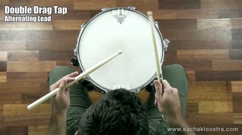 Double Drag Tap Drum Rudiment On Snare And Drum Kit Youtube