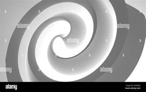 3d Rendering Of Simple Spiral Structure With Bright Atmosphere In Grayscale A Work Of Geometric