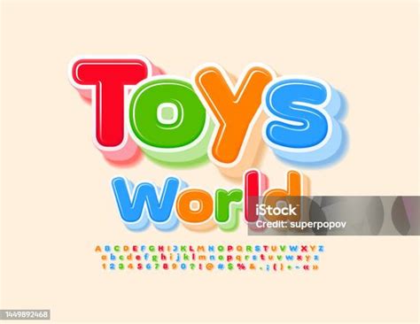 벡터 다채로운 배너 장난감 세계 밝은 3d 알파벳 문자 숫자 및 기호 세트 0명에 대한 스톡 벡터 아트 및 기타 이미지 0명 광고 교육 Istock