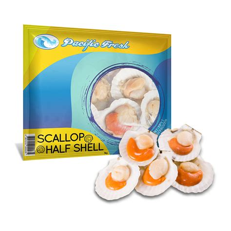 Scallop Half Shell 1kg Pack Seafood Turbo