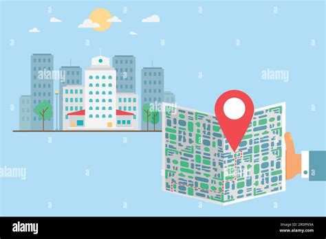Tourist With Map In City Smartphone Screen With Map Pointer Place