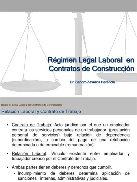 Régimen Laboral De Construcción Civil Pdf Derecho Laboral