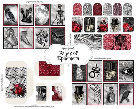 Gothic Junk Journal Kit Witch Junk Journal Kit Printable Journal