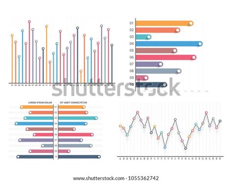 Bar Graph Line Graph Templates Business Stock Vector Royalty Free 1055362742 Shutterstock