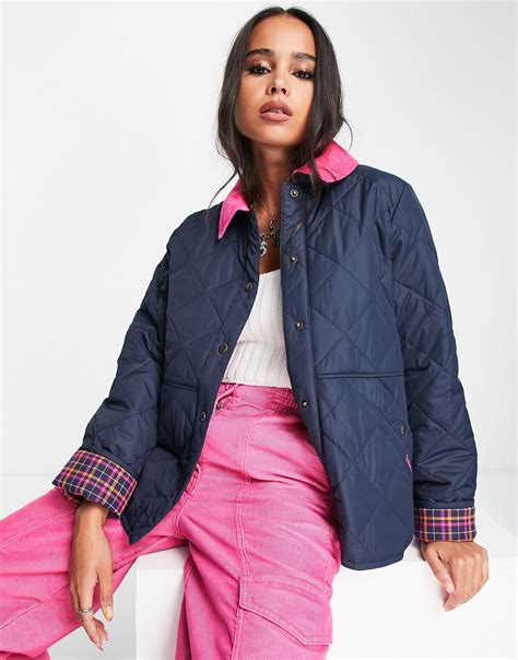 Barbour X Asos Exclusive Brooke Quilted Jacket In Blue Lyst