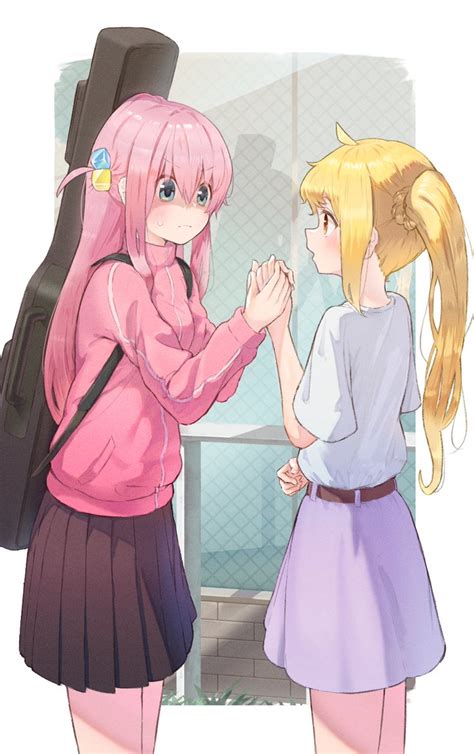 Gotoh Hitori And Ijichi Nijika Bocchi The Rock Drawn By Mitamaru