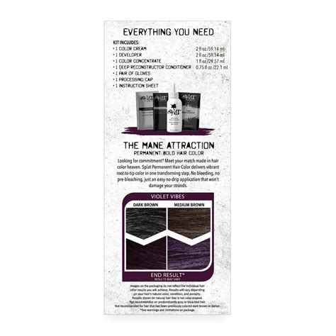 Violet Vibes Deep Purple Hair Dye For Dark Hair Splat Hair Color