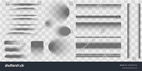 Square Rectangle Box Shadow Effects Realistic Stock Vector Royalty