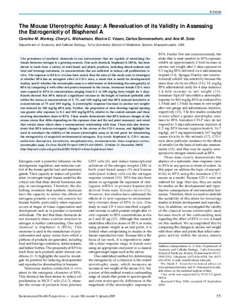 Pdf The Mouse Uterotrophic Assay A Reevaluation Of Its Validity In