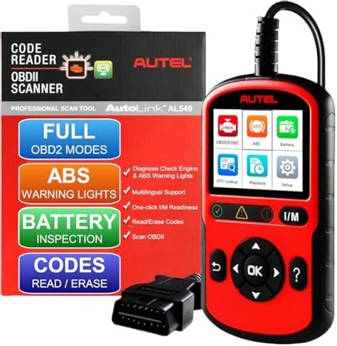 Autel OBD2 Scanner AutoLink AL549, Check Engine Fault OBD2 Diagnostic Tool, Upgraded Ver. of ...