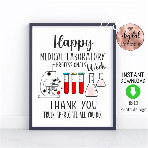 Lab Week Thank You Card Etsy
