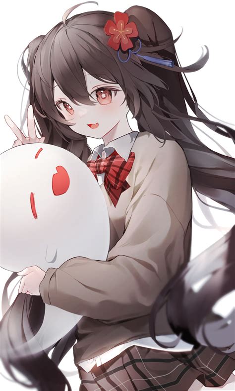 Safebooru 1girl D Absurdres Ahoge Alternate Costume Boo Tao Genshin