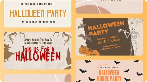 템플릿으로 할로윈 파티 초대장 만들기