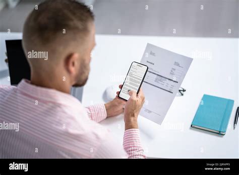 OCR Recognition Taking Photo Using Mobile Phone Stock Photo Alamy