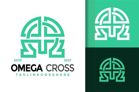 Omega Cross Logo Design Brand Identity Logos Vector Modern Logo Logo