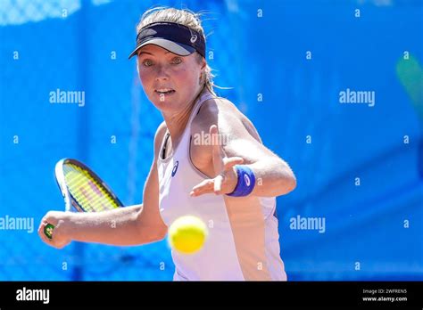 Olivia Gadecki Of Australia In Action During The Final Of The 2023 Itf W60 Canberra Claycourt