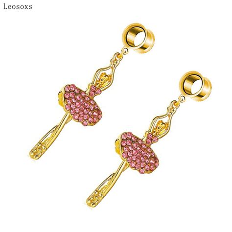 Badu Bg Leosoxs 2 бр Модно темпераментно балетно танцуващо момиче с разширяване на ухото