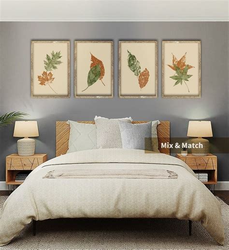 Botanical Wall Art Leaves Wall Print Foliage Leaf Print Abstract