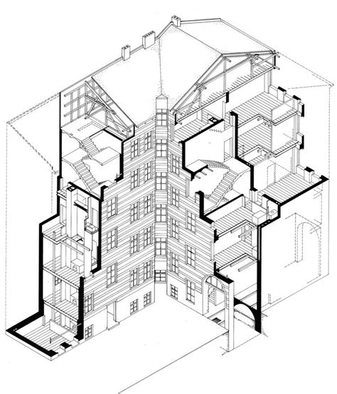 Axo Thick Walls Paper Architecture Diagram Architecture Architecture Drawings Architecture