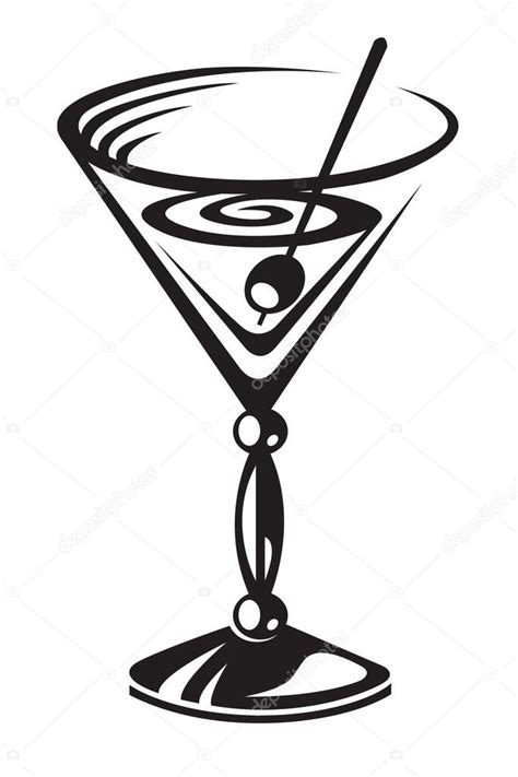 Cocktail Glass — Stock Vector © Alexkava 10021223
