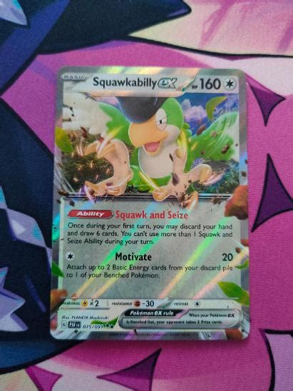 Pokémon Karta Squawkabilly Ex Paf 075 Paldean Fates Aukro